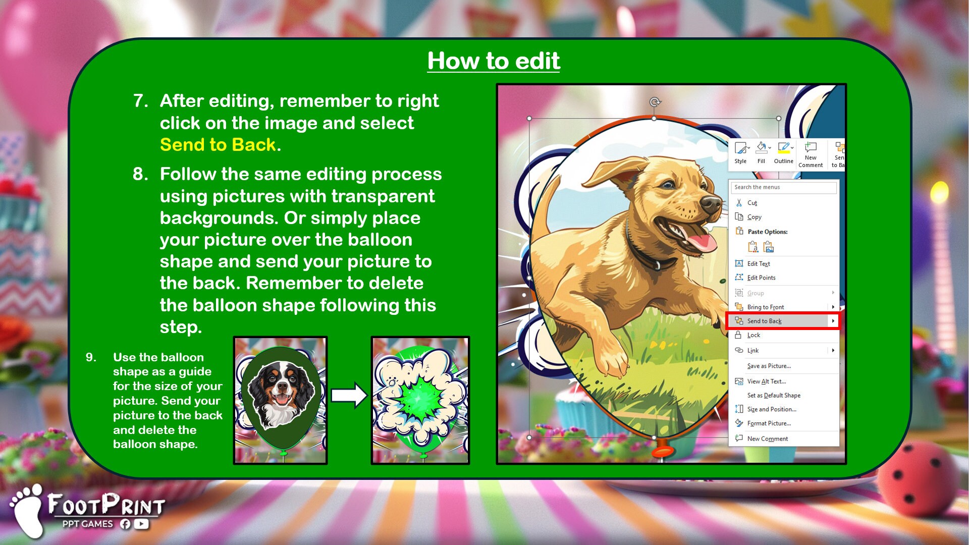 Powerpoint Game Template - Balloon Popper - Etsy