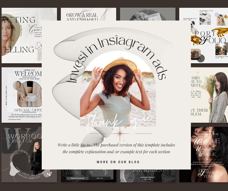46 Chic Instagram Post Templates Editable Canva Designs Stylish Social ...
