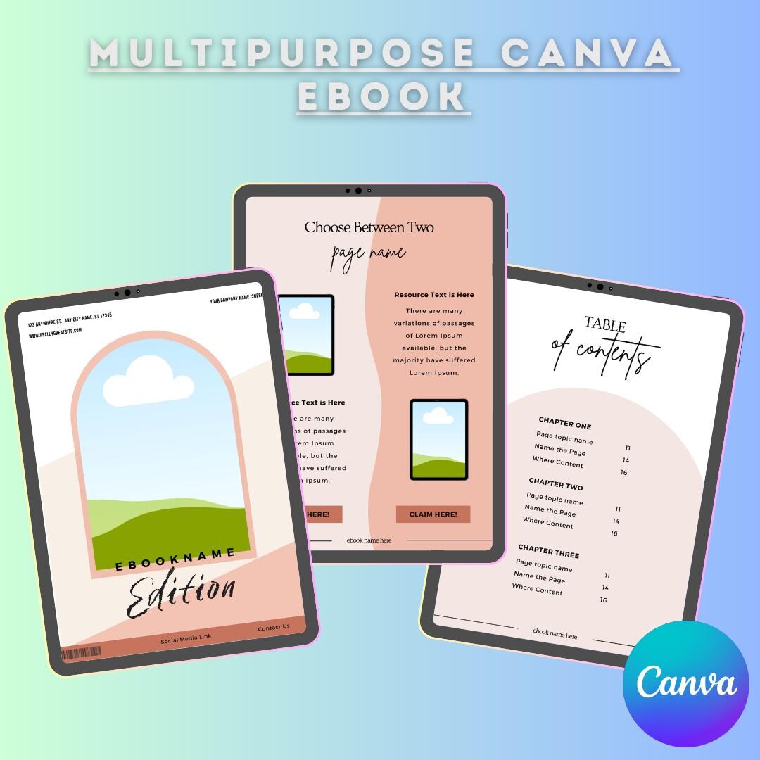 Multipurpose Canva Ebook Template for Businesses, Coaches, and Creatives | Editable and ...