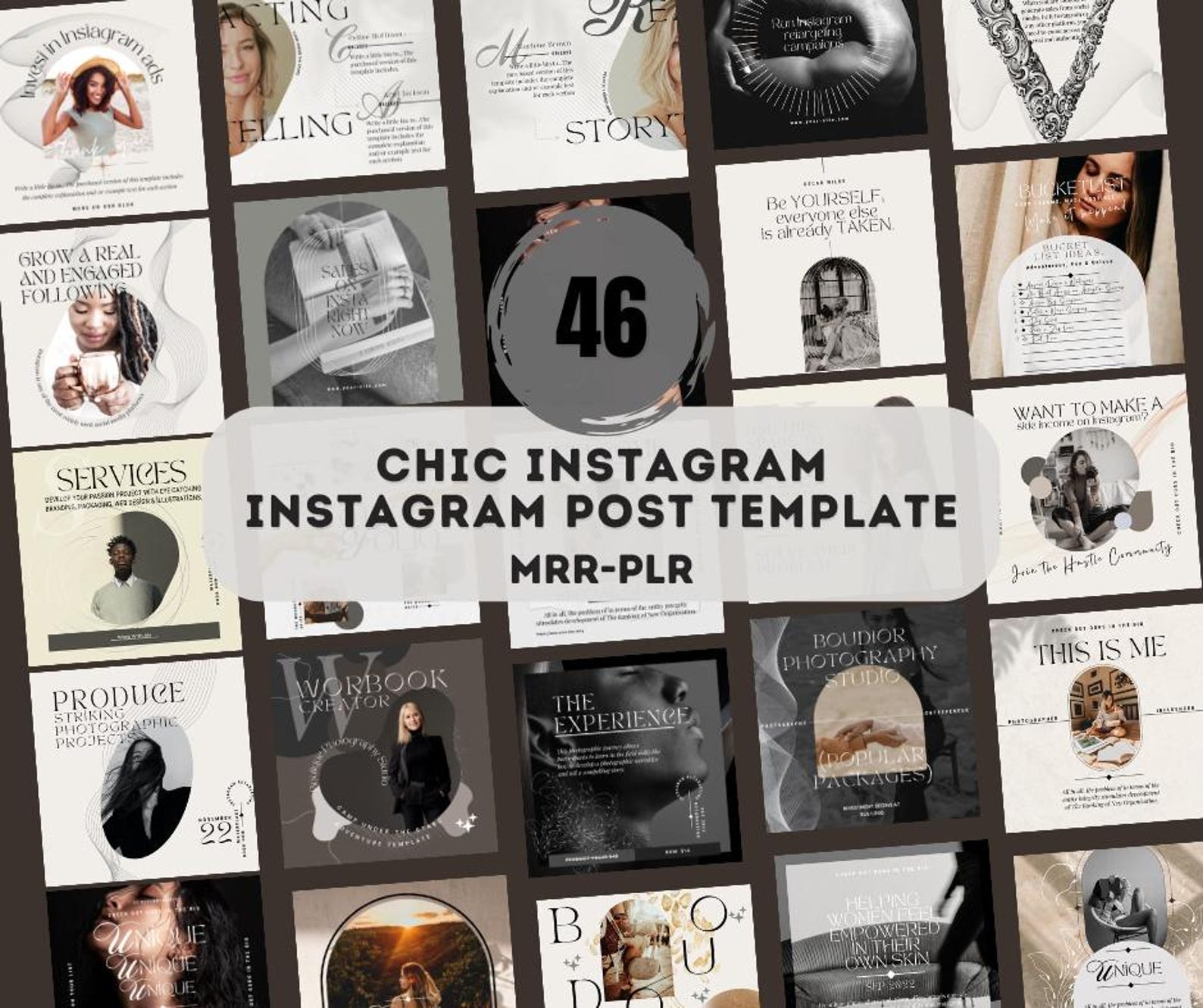 46 Chic Instagram Post Templates Editable Canva Designs Stylish Social ...