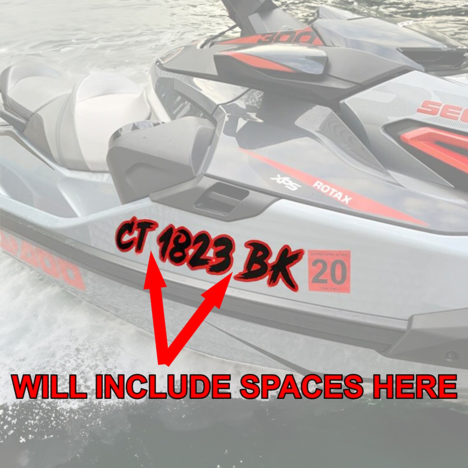 G3C Custom Set qty 2 Boat / Jetski / Wave Runner State Registration ...