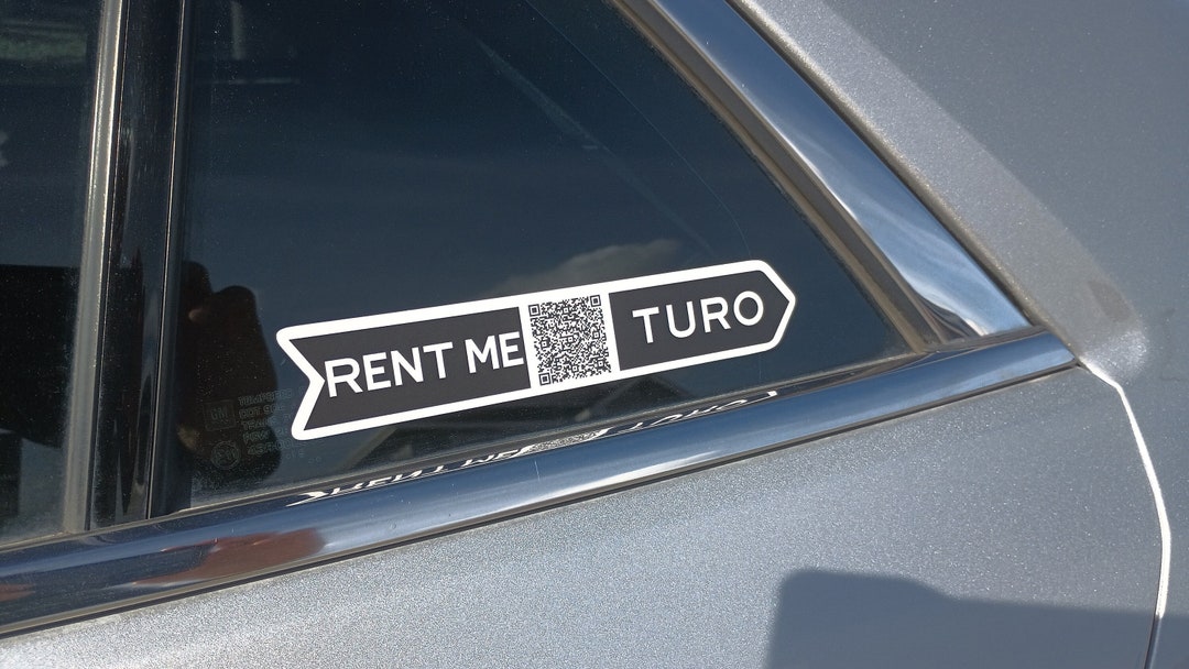 Ride Sharing Window Sticker, Rent Me on TURO, Sixt, Personalized QR ...