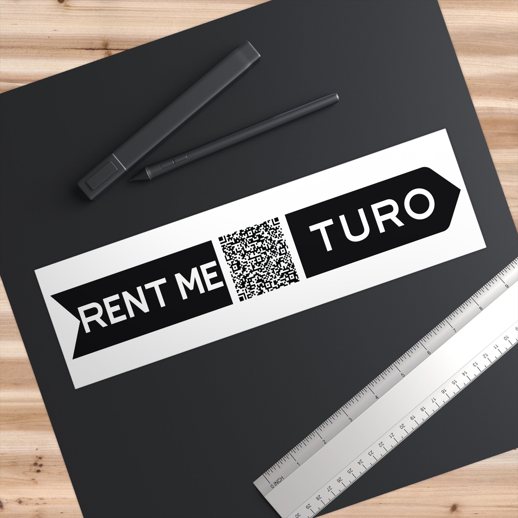 Ride Sharing Bumper Sticker, Rent Me on TURO, Personalized QR Codes ...