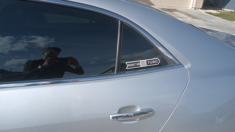 Ride Sharing Window Sticker, Rent Me on TURO, Sixt, Personalized QR ...