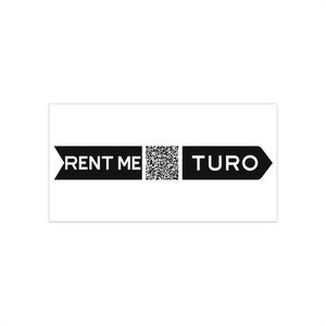 Ride Sharing Bumper Sticker, Rent Me on TURO, Personalized QR Codes ...