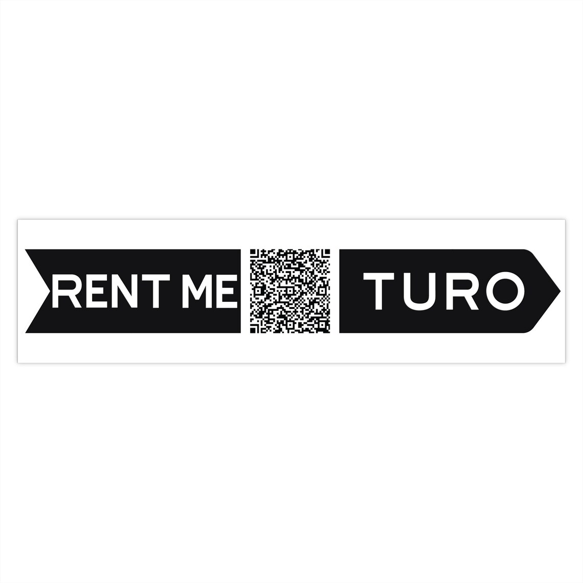 Ride Sharing Bumper Sticker, Rent Me on TURO, Personalized QR Codes ...
