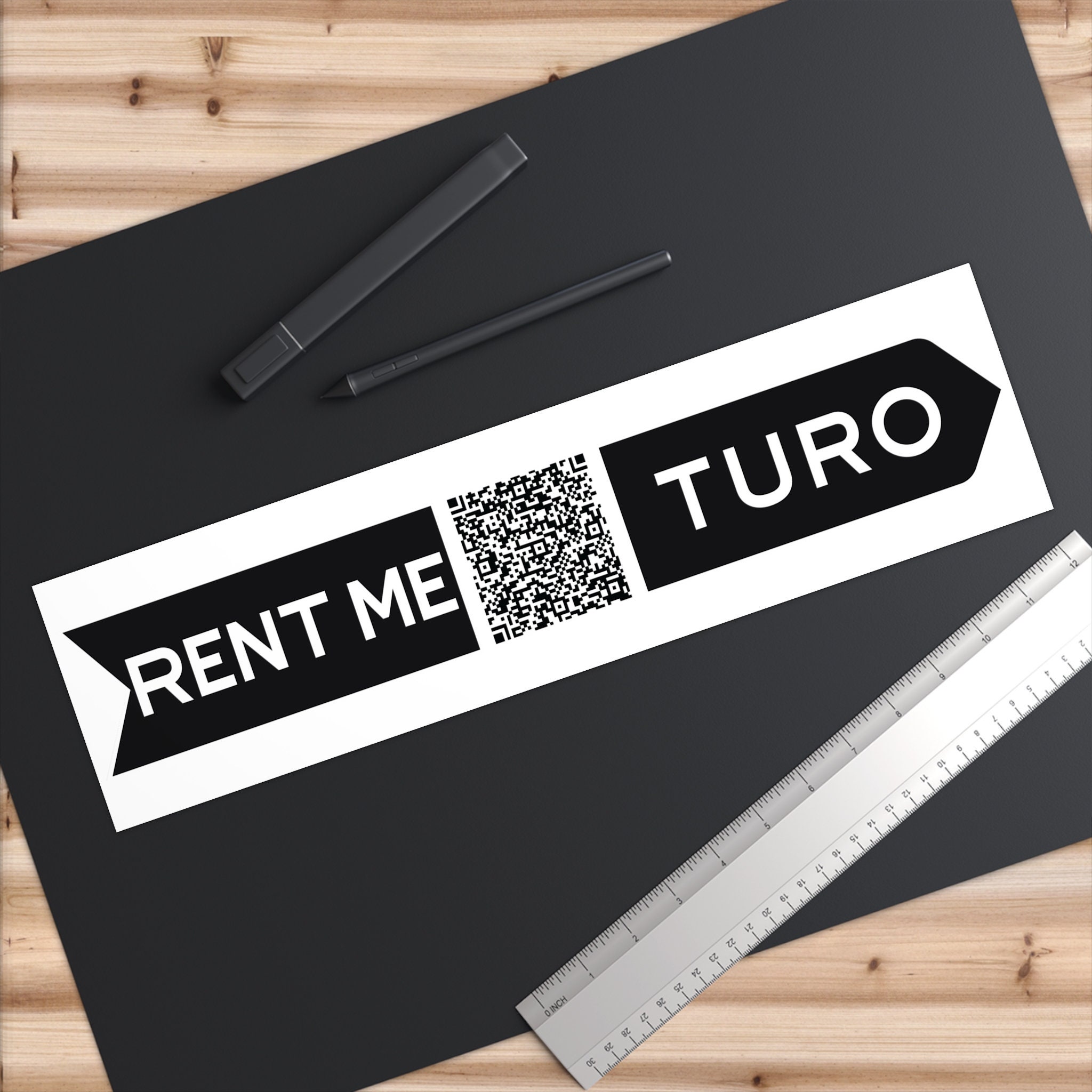 Ride Sharing Bumper Sticker, Rent Me on TURO, Personalized QR Codes ...