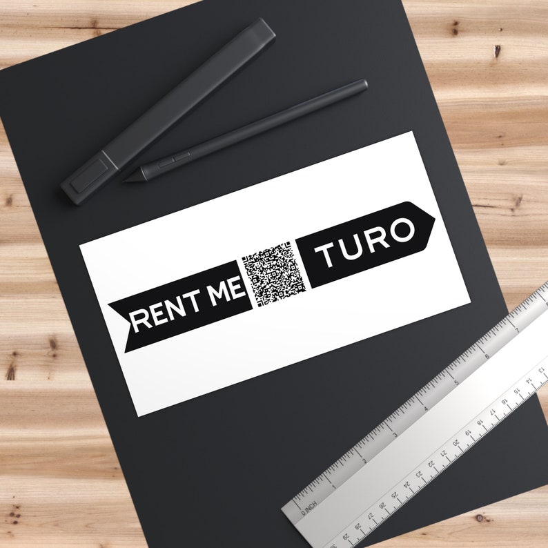 Ride Sharing Bumper Sticker, Rent Me on TURO, Personalized QR Codes ...