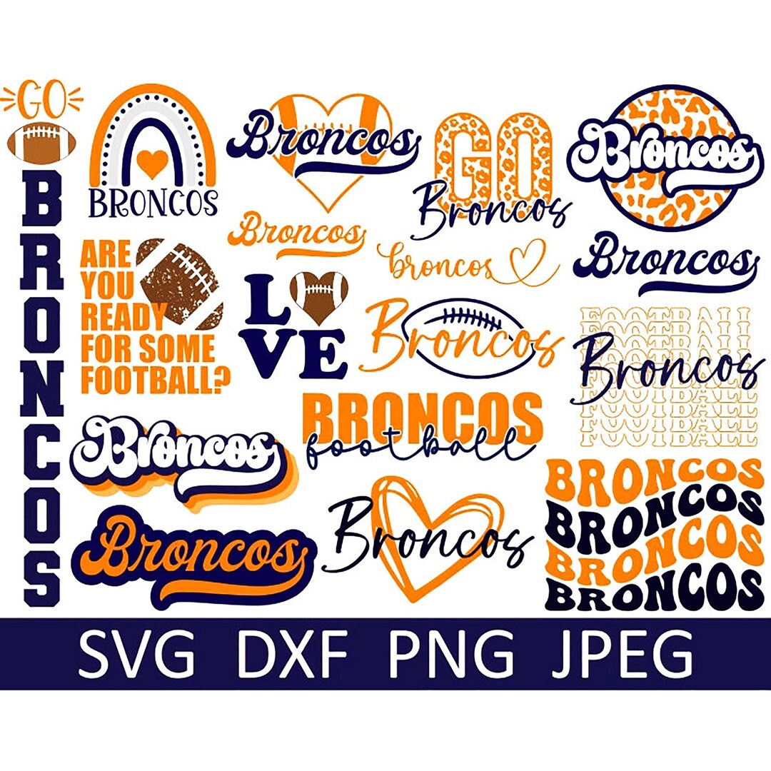 Broncos SVG Bundle, Broncos PNG Bundle, Digital Download, Cut File ...