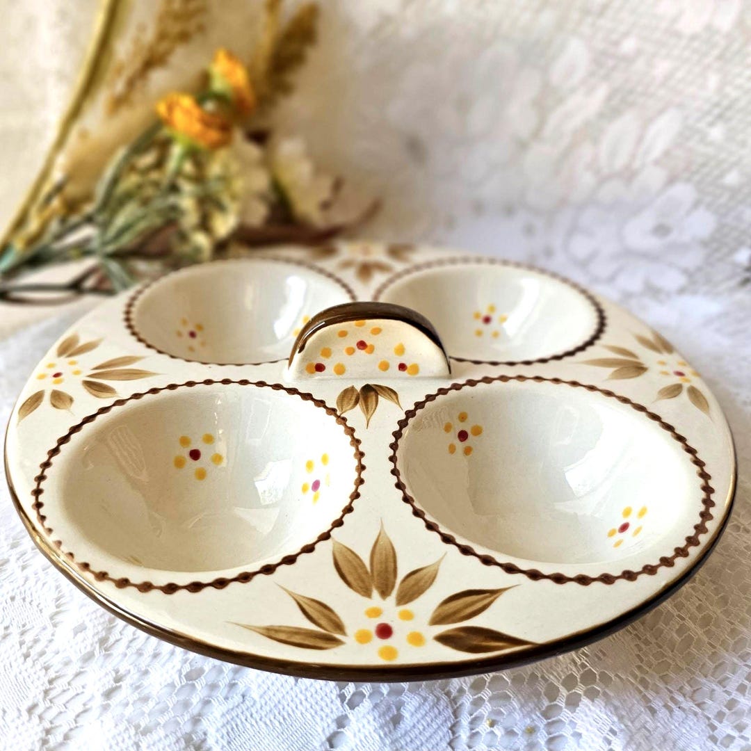 Condiment Serving Dish Vintage Temptations Old World Relish Tray ...