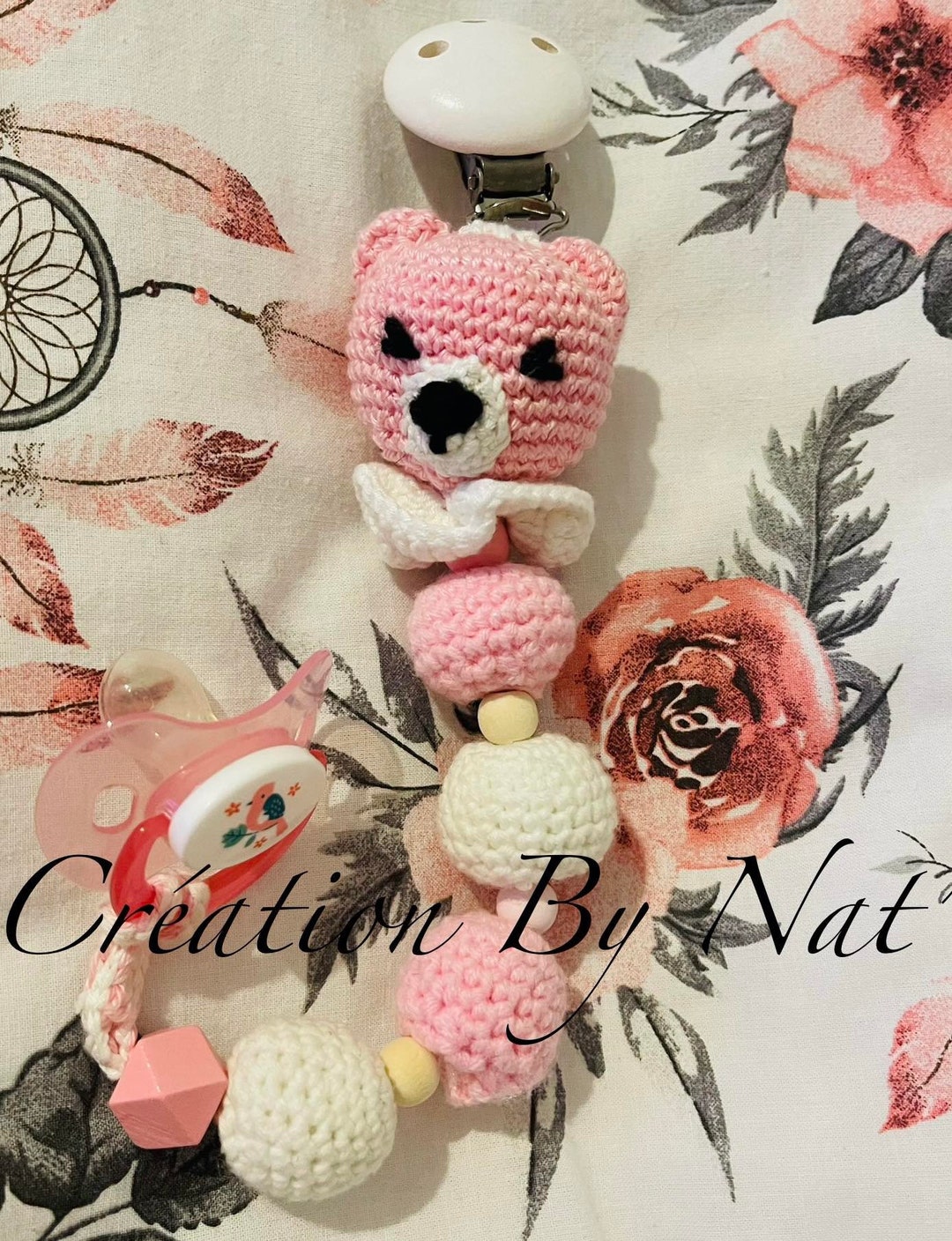 Teddy Bear Pacifier Clip - Etsy