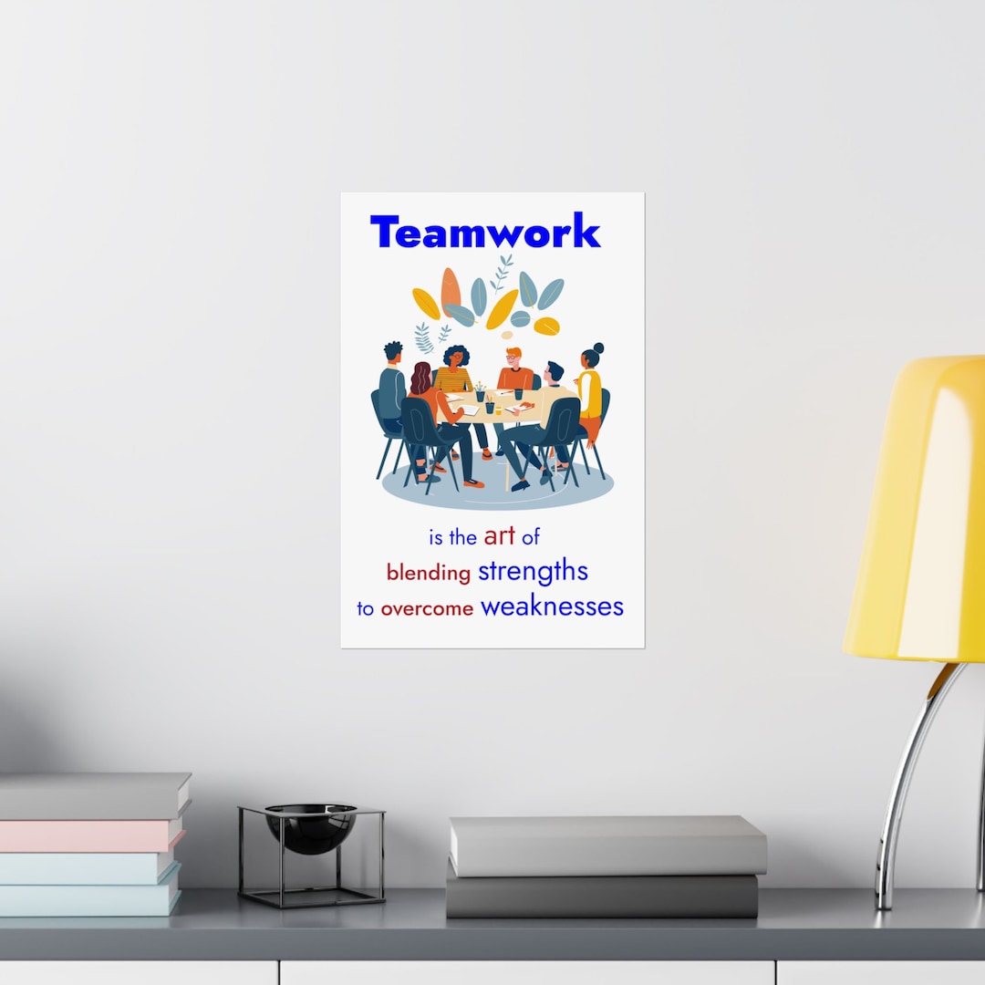 Teamwork Motivational Poster, Office Wall Art, Inspirational Decor ...