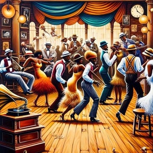 Juke Joint Dancing Art: African American Wall Art - Etsy