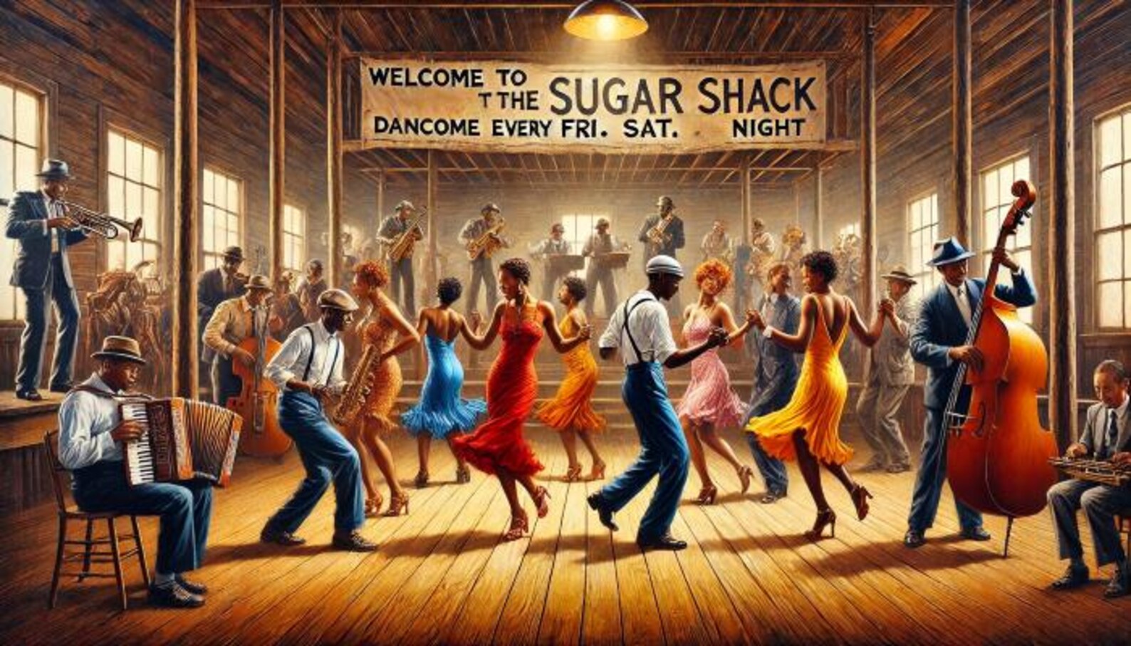 African American Black Art Jook Joint Dancing - Etsy