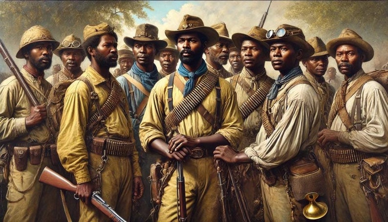 Buffalo Soldiers Wall Art African American Military History Painting ...