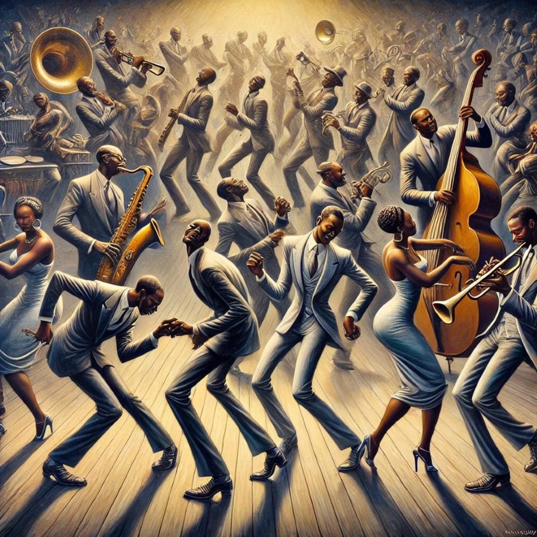 24x36 Canvas No Frame Dancing Through Time A Juke Joint Celebration in ...