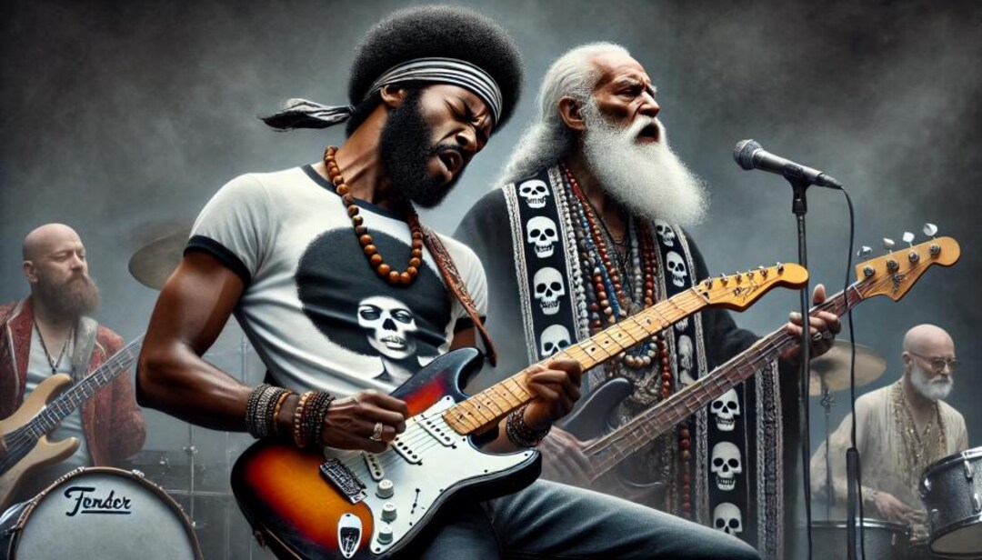 Afro Funk Rock Band Art Print: Soulful Musician Wall Decor - Etsy