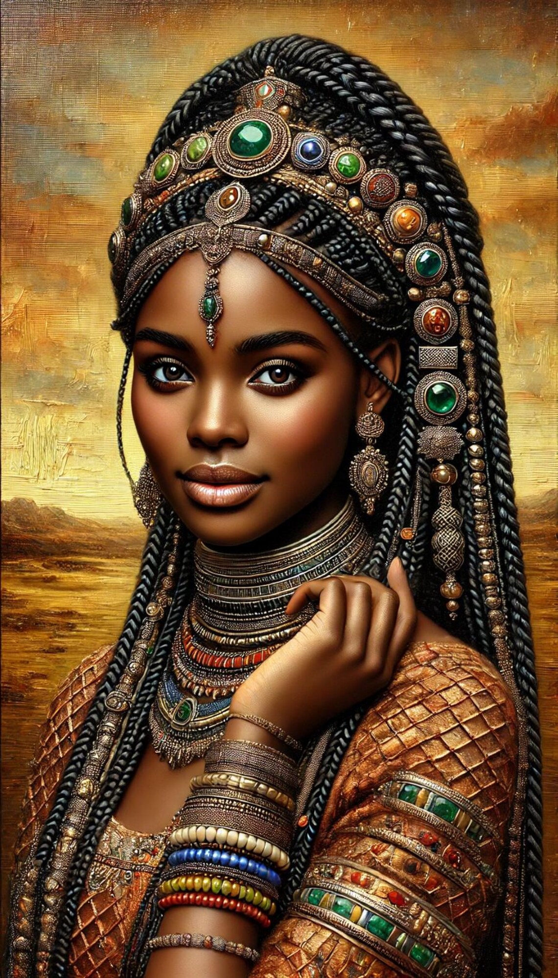 African Lady Vintage Art, Black Women Gallery Decor, Afro American Girl ...