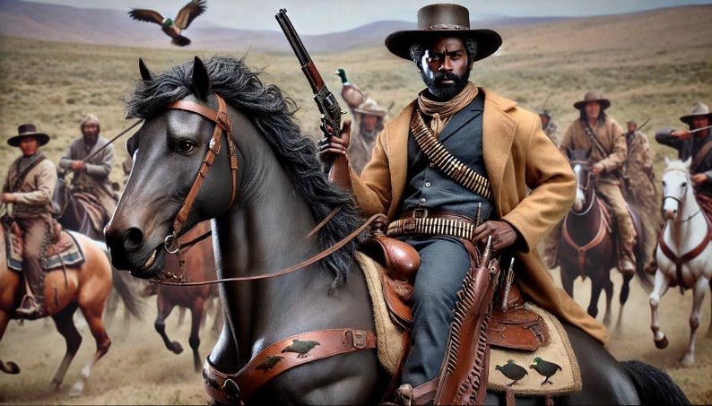 Buffalo Soldier Cowboy Canvas Art: Black Western History Wall Decor ...