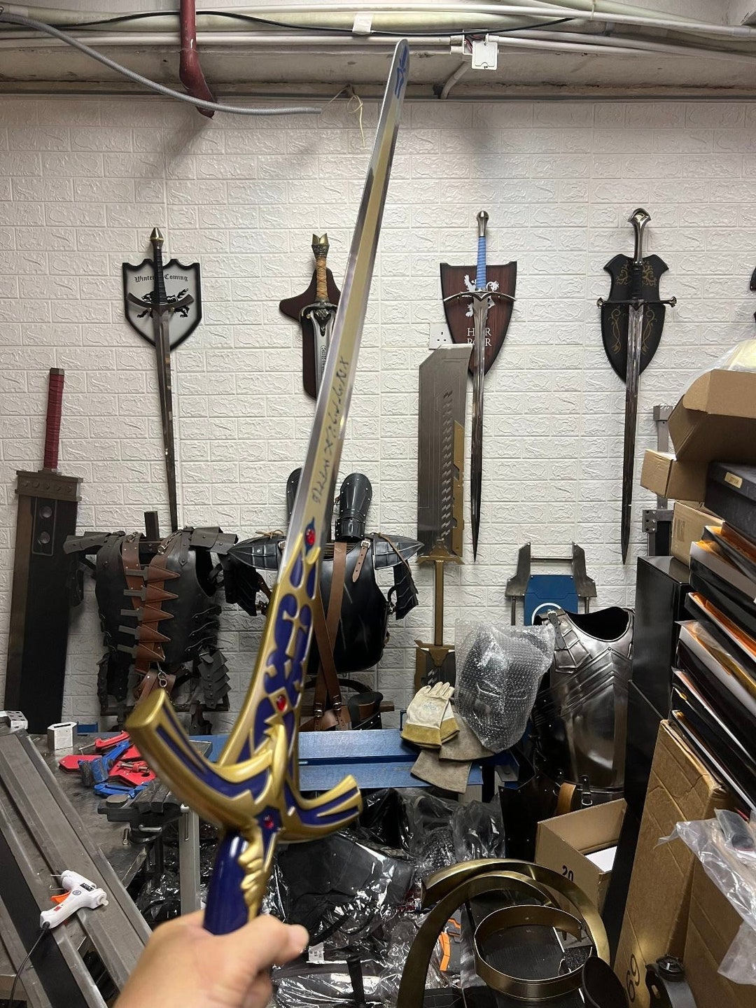 Fate FGO Saber Steel Excalibur Calibur Cosplay Metal Weapon - Etsy