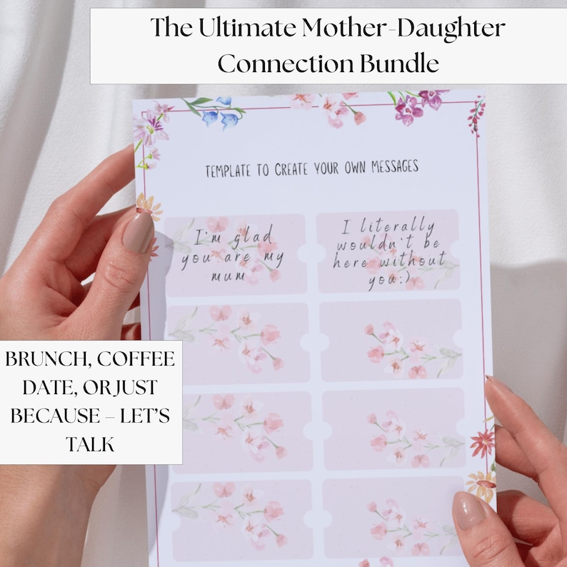 Mother-daughter Connection Bundle | Printable Activities for Meaningful ...