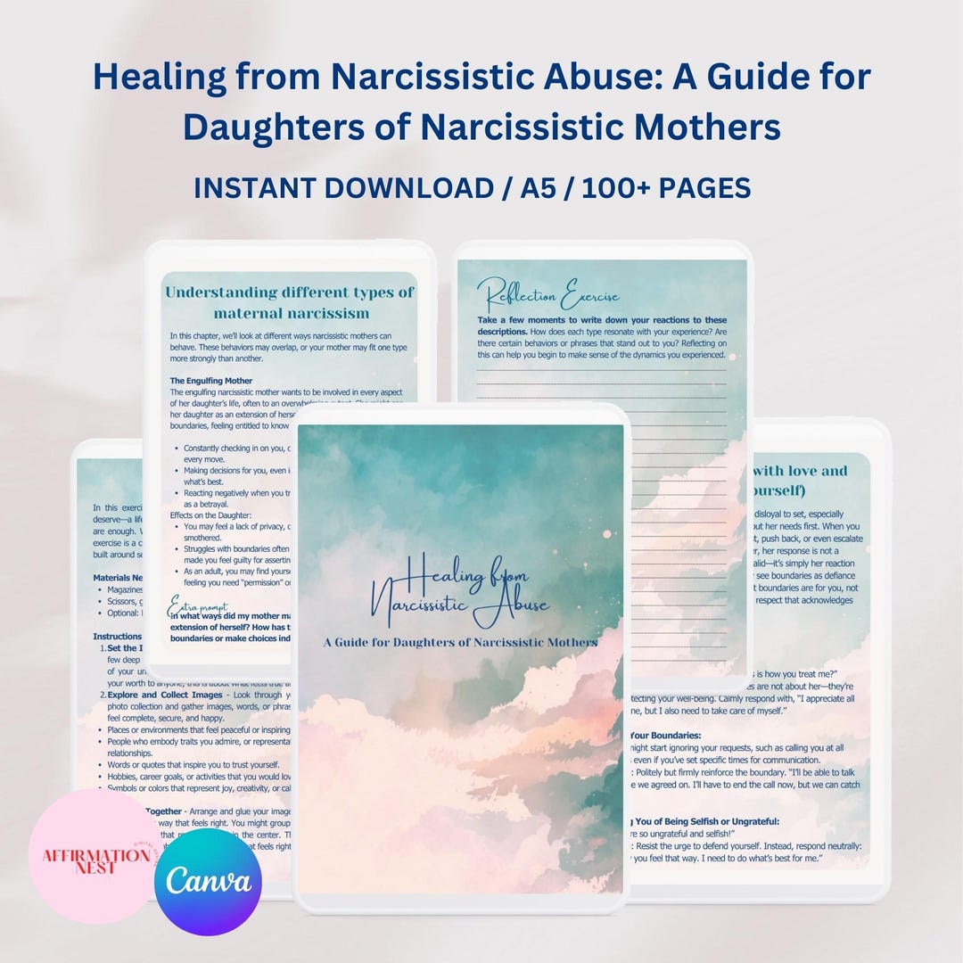 Healing From Narcissistic Abuse - A Guide for Daughters of Narcissistic Mothers, Worksheets ...
