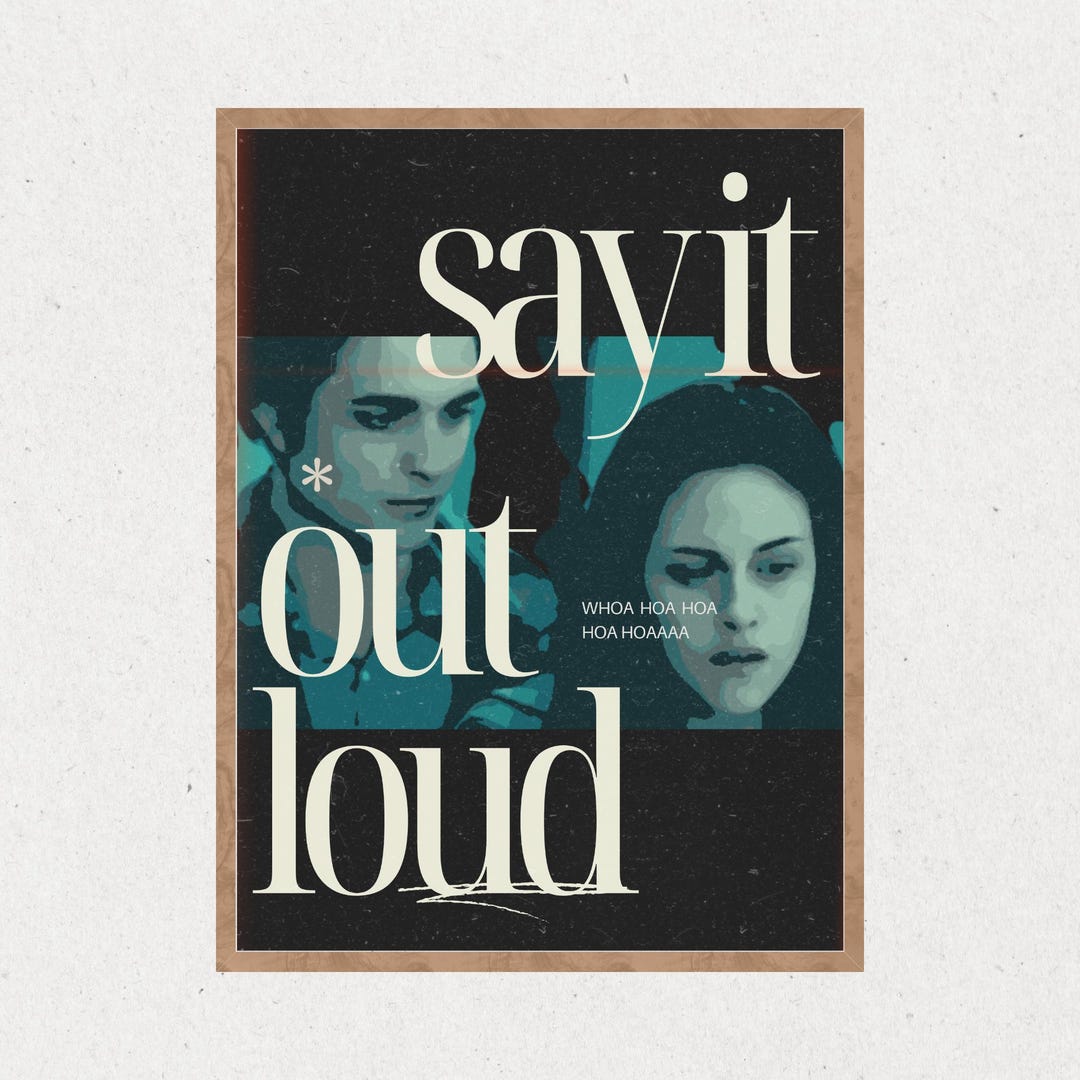 Twilight Inspired Printable Art, Edward and Bella Digital Print, Fall ...