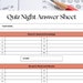 Trivia Answer Sheets - Printable Quiz Sheets for Game Nights - Fun ...