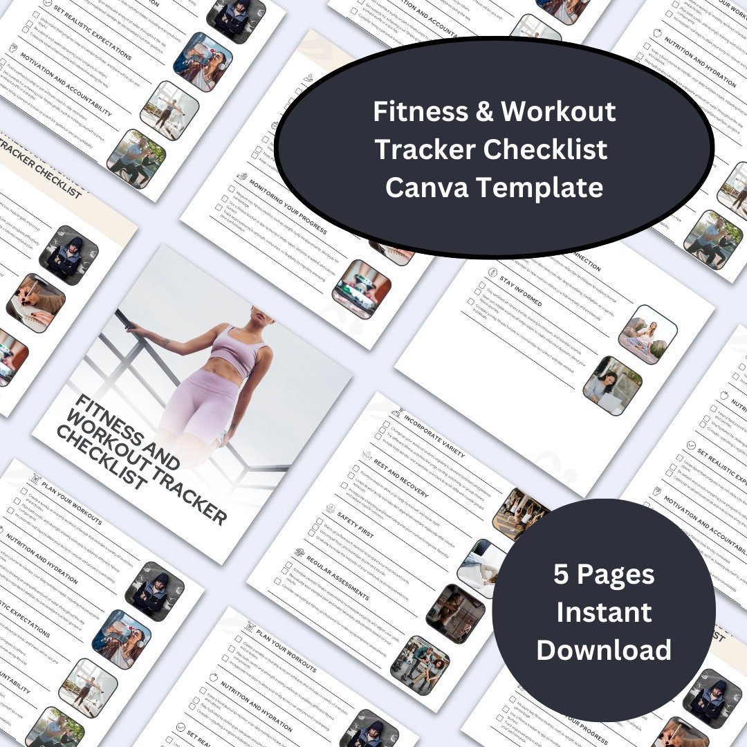 Printable Health and Fitness Planner Bundle | Fitness Journal, Diet ...