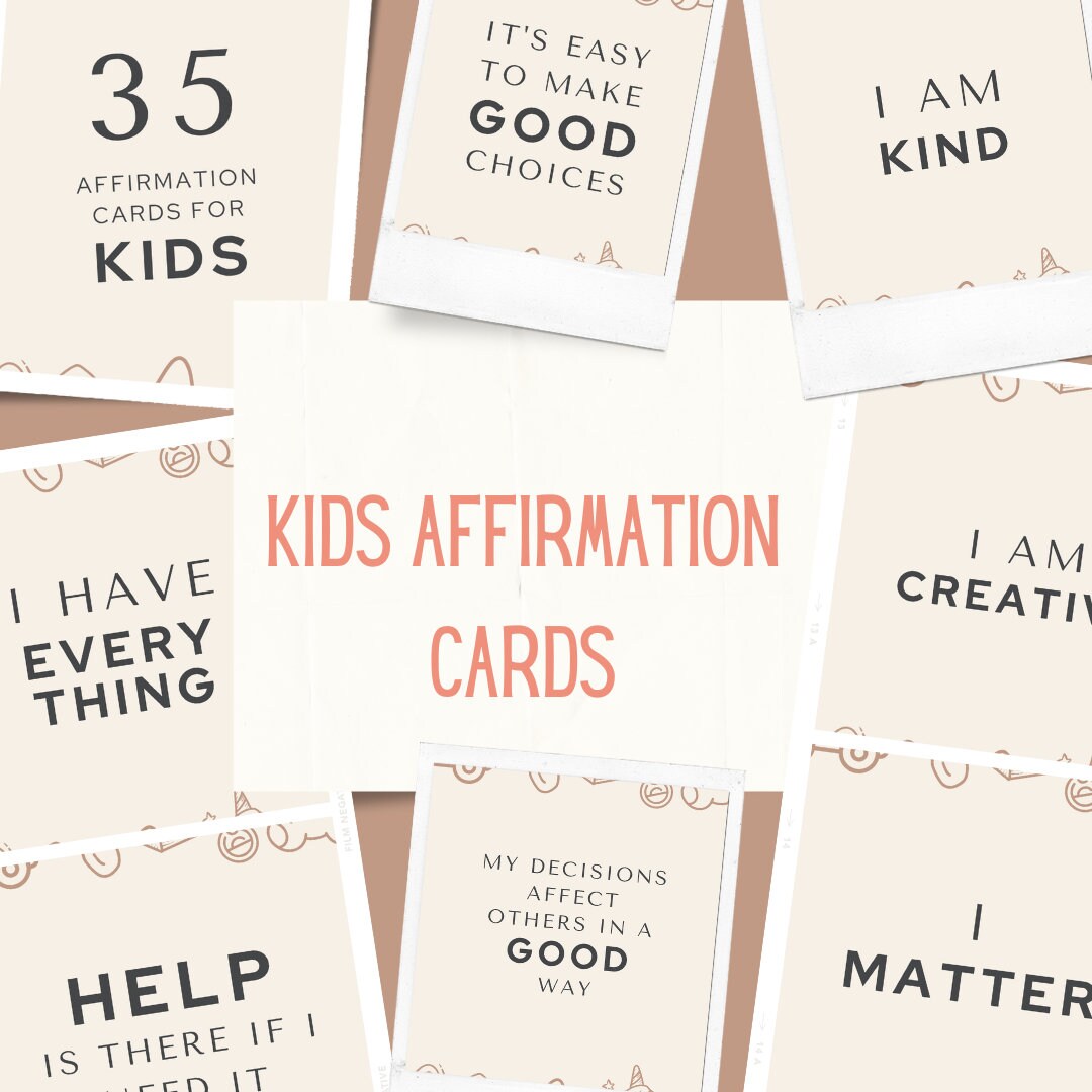 Mental Health Positive Affirmation Cards Self Care Svg Montessori ...