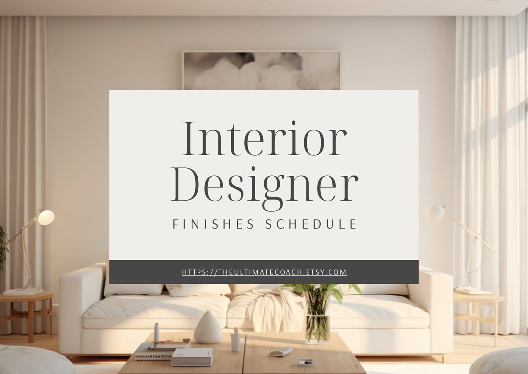 Interior Design Product Specification Template, Finishes Schedule, FF&E ...