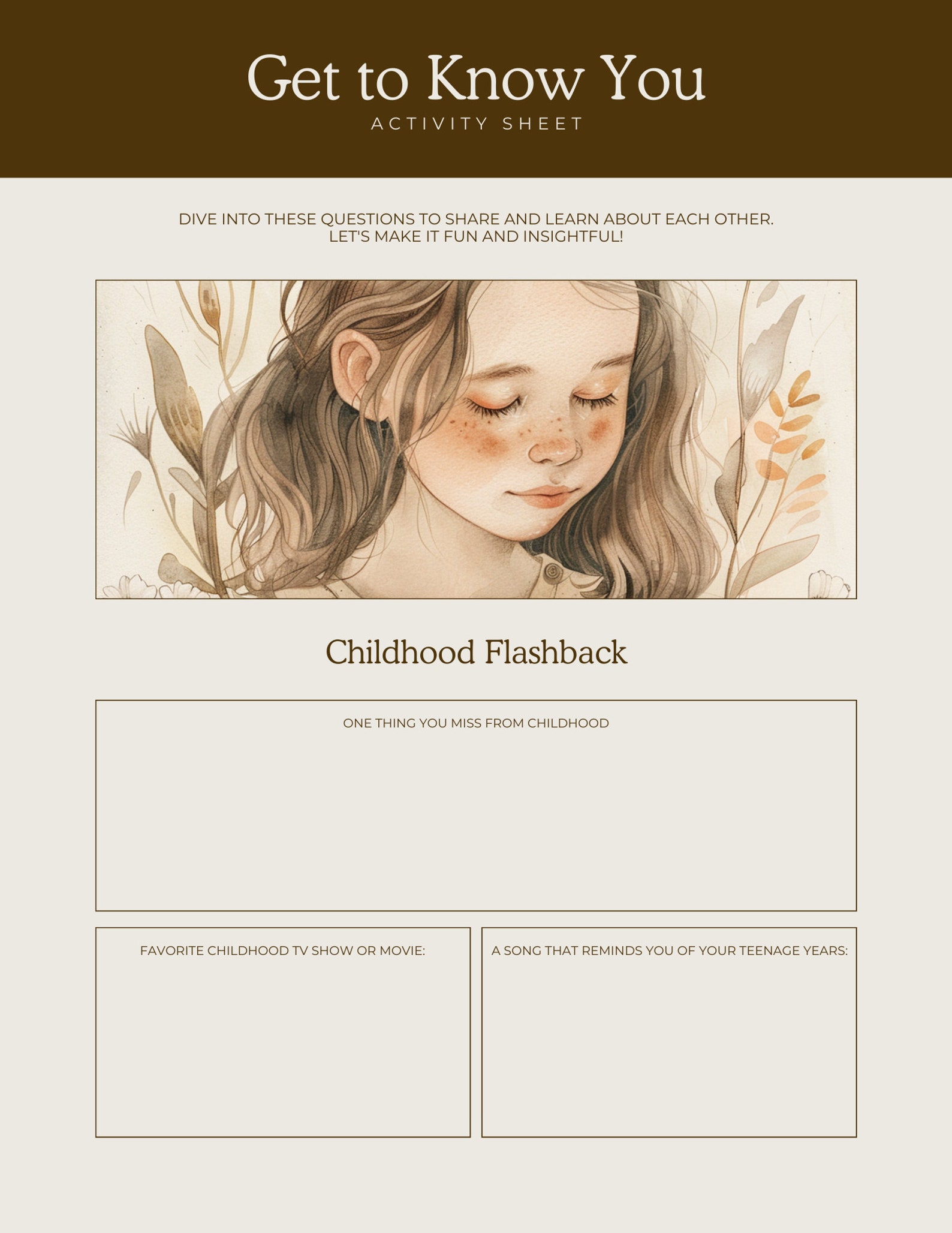 Get to Know You Questions, Get to Know You Pdf, Get to Know You Form ...