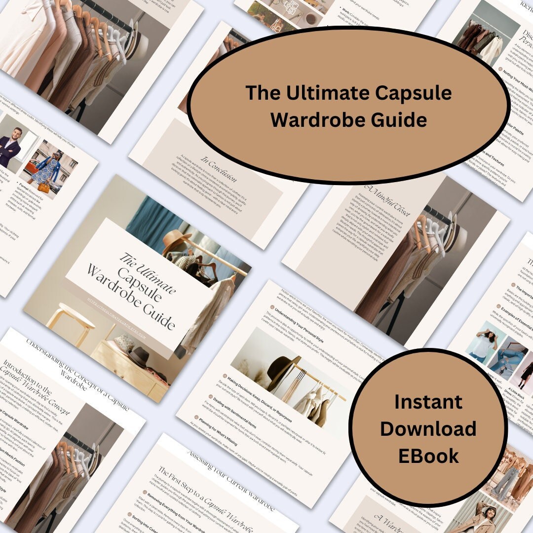 Capsule Wardrobe Digital Planner | Aesthetic Digital Wardrobe | Outfit ...