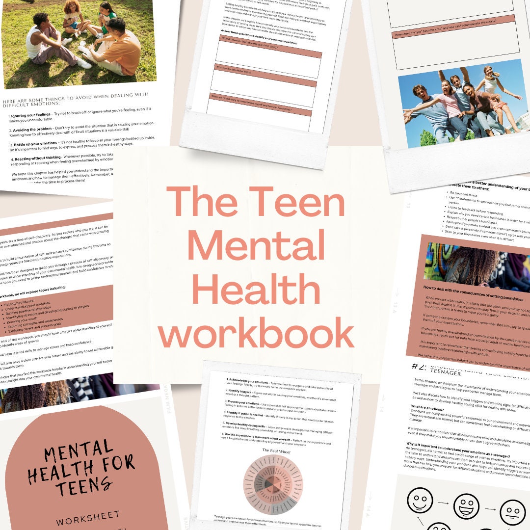 Teen Mental Health Mega Bundle, Therapy Worksheets, Healing Journey ...