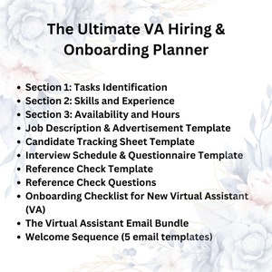 Virtual Assistant Planner Virtual Assistant Bundle Virtual Assistant ...