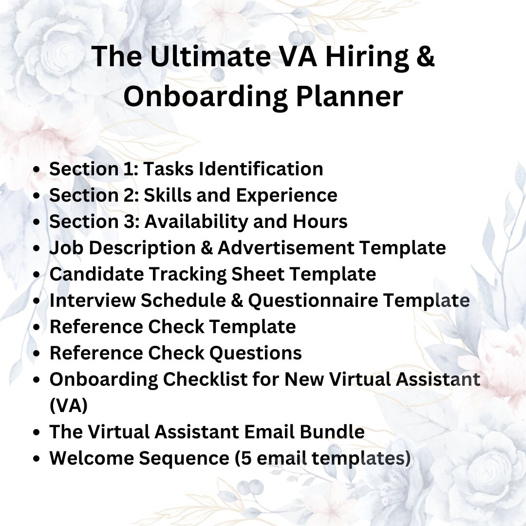 Virtual Assistant Planner Virtual Assistant Bundle Virtual Assistant ...