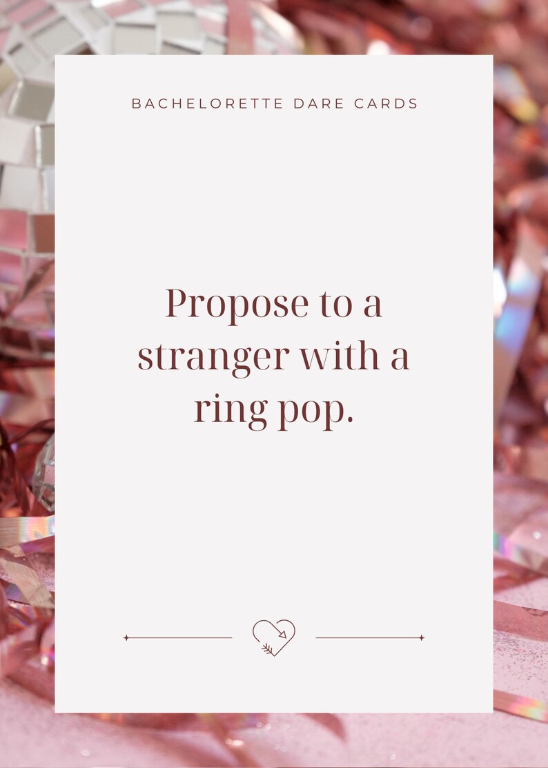 Bachelorette Party Games Printable, Dare Cards for Hen Night, Fun Stag ...