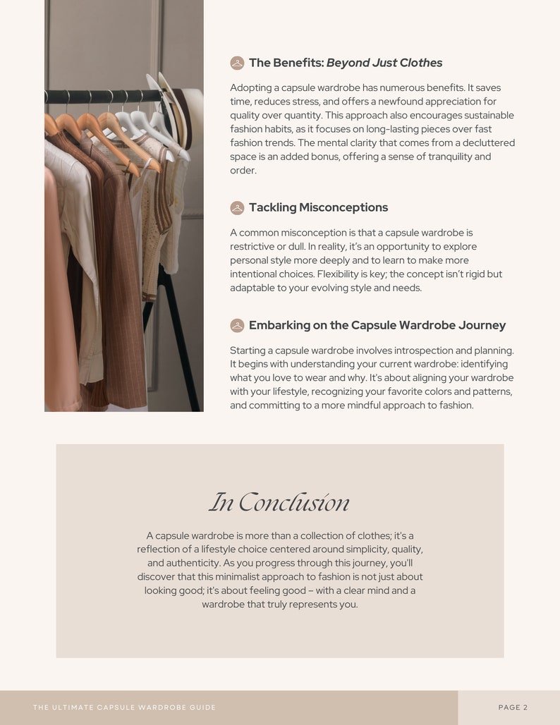 Capsule Wardrobe Digital Planner | Aesthetic Digital Wardrobe | Outfit ...