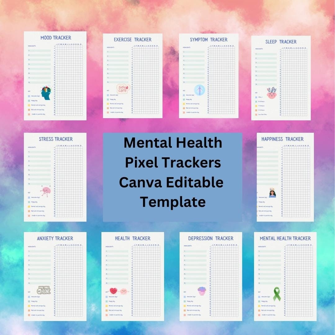 Printable Daily Mood Tracker, Mental Health Planner Template, Bullet ...