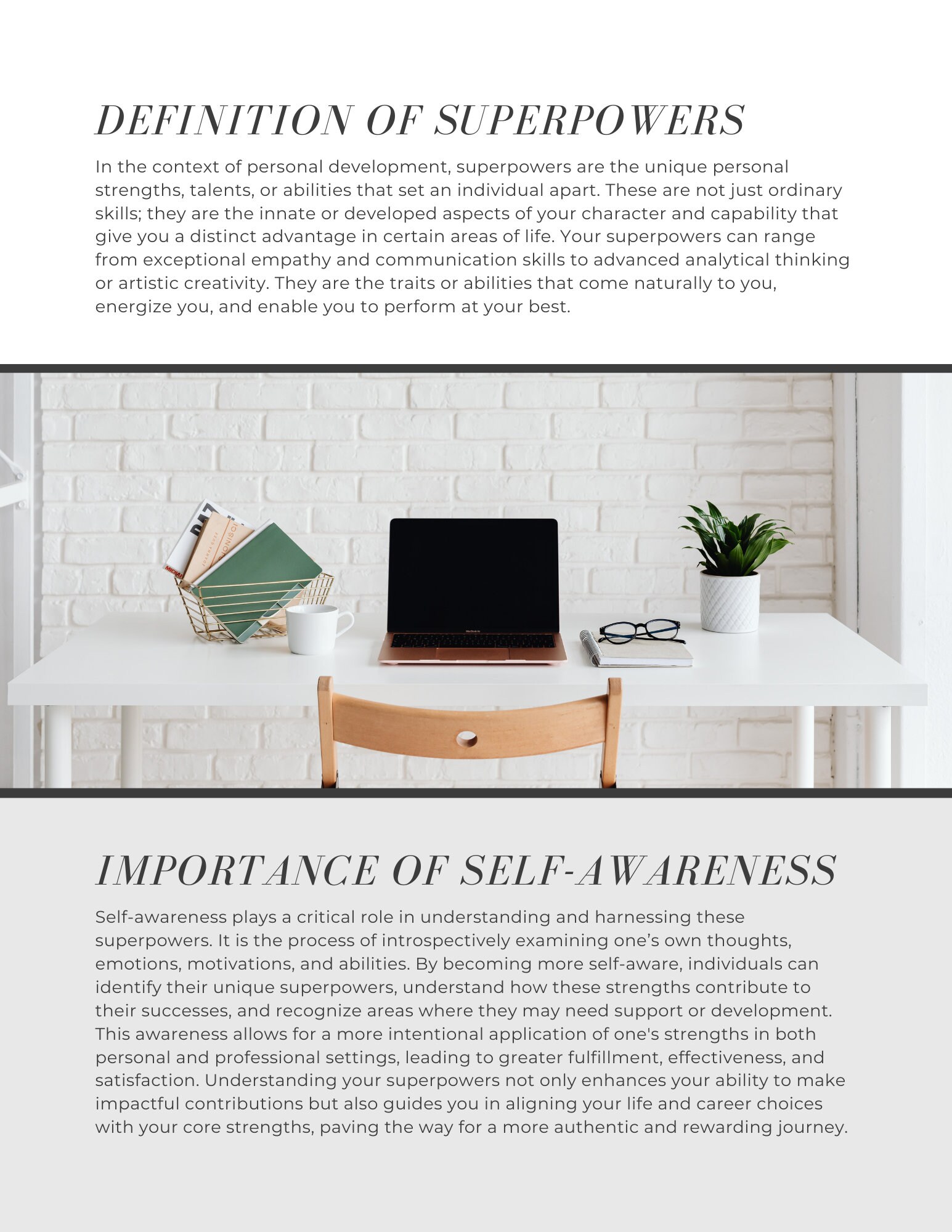 Self-awareness Coaching Workbook: Discover Your Superpower for Personal ...