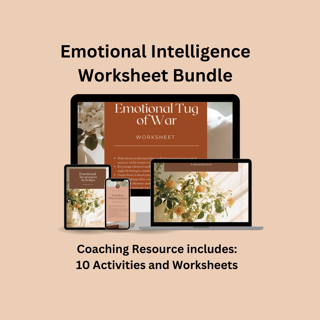 Emotional Intelligence Life Coaching Workbook, Life Coach Template ...