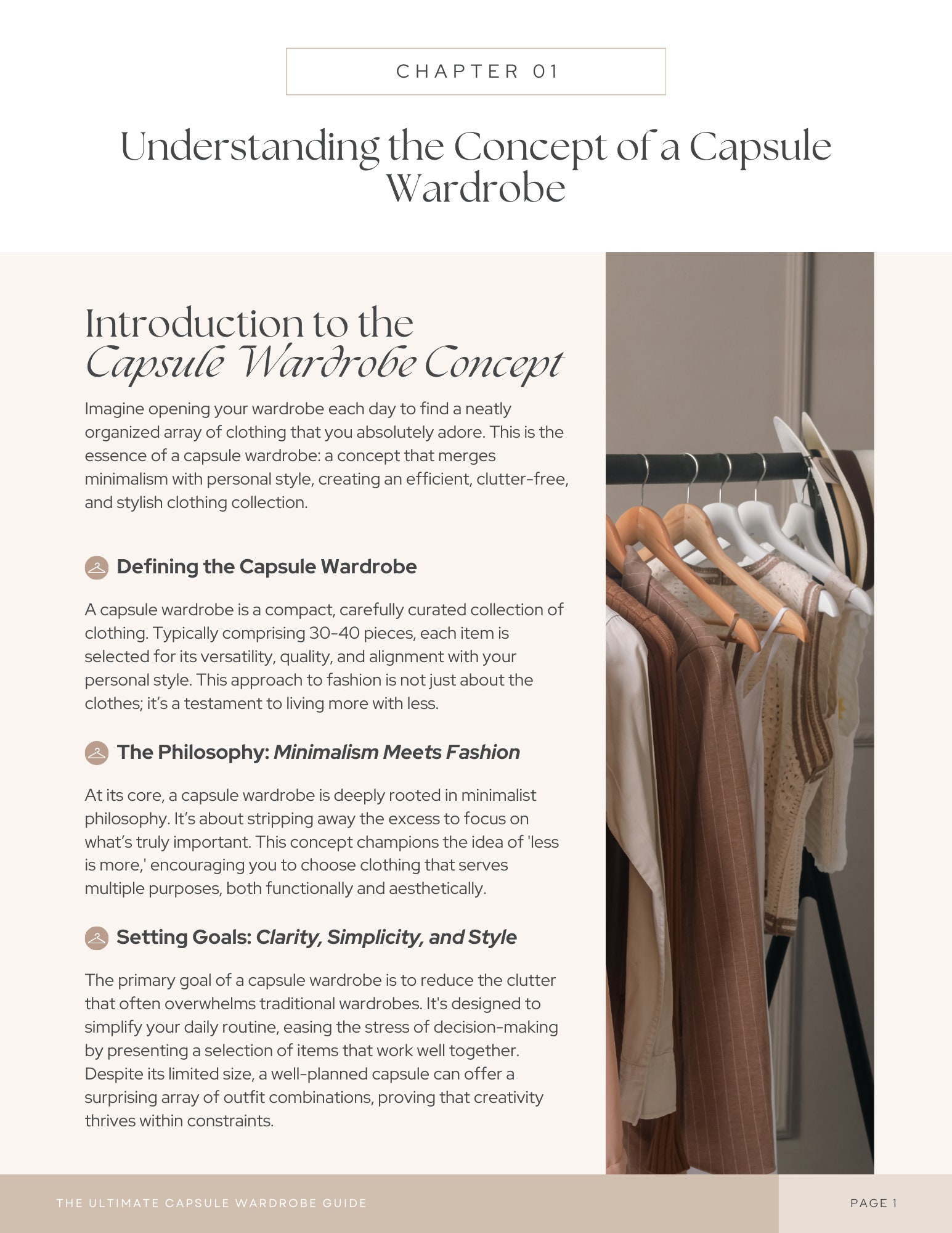 Capsule Wardrobe Digital Planner | Aesthetic Digital Wardrobe | Outfit ...