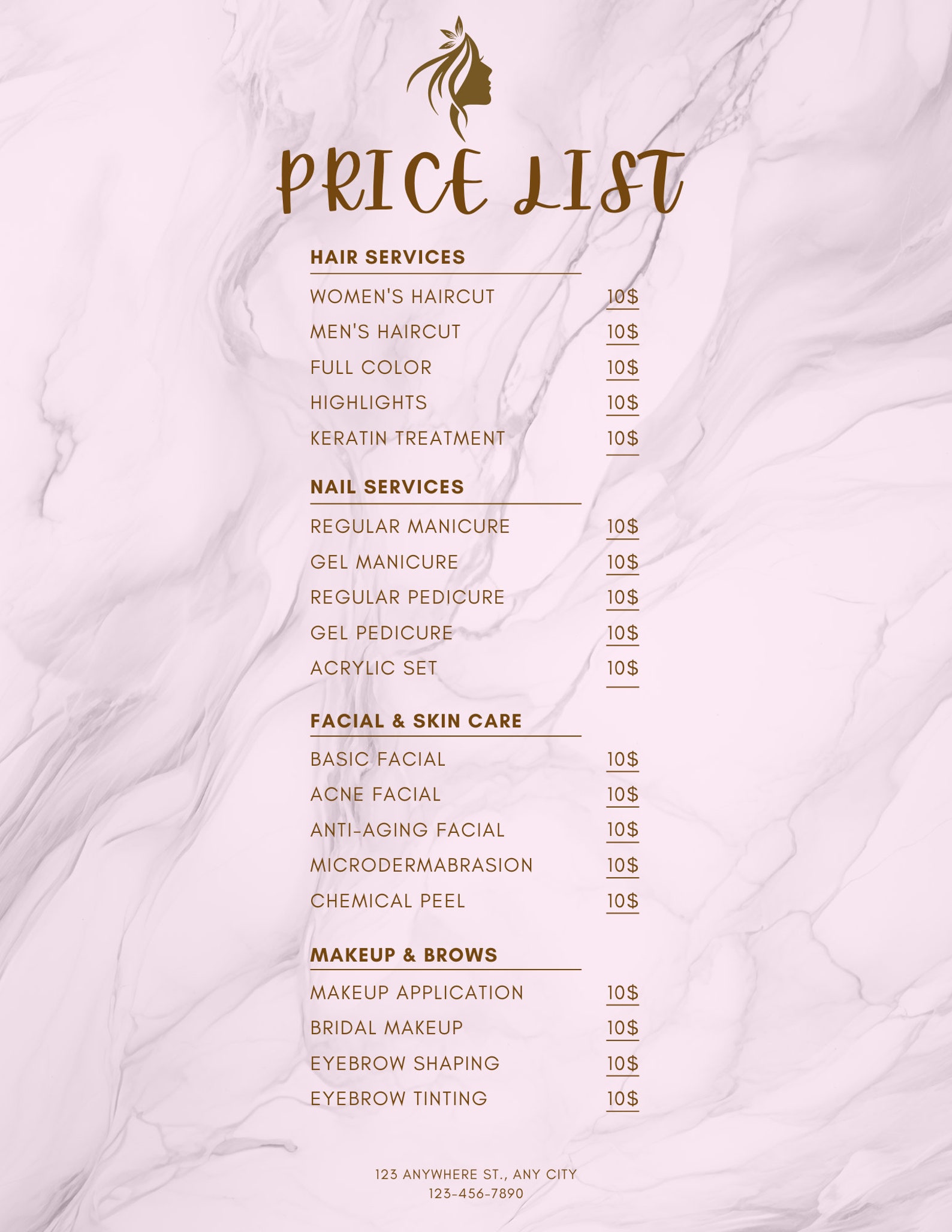 Editable Nail Salon Price List Template | Customize in Canva | Beauty ...
