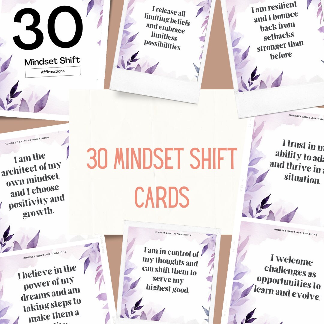 Growth Mindset Printable, Mindset Printable, Empowered Mindset, Mindset ...