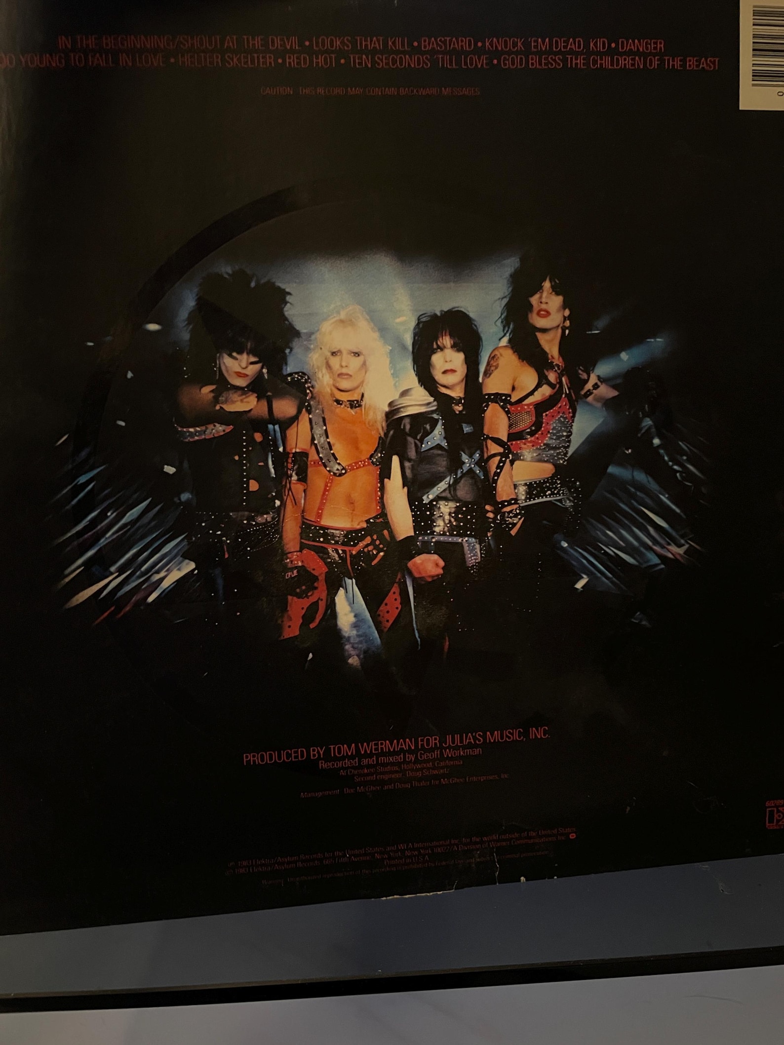 Motley Crue Shoot at the Devil Used Vinyl Record Album 1983 Vintage - Etsy
