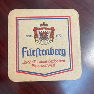 Fürstenberg Brewery Beer Coaster Furstenberg Albrecht Durer Excellent ...