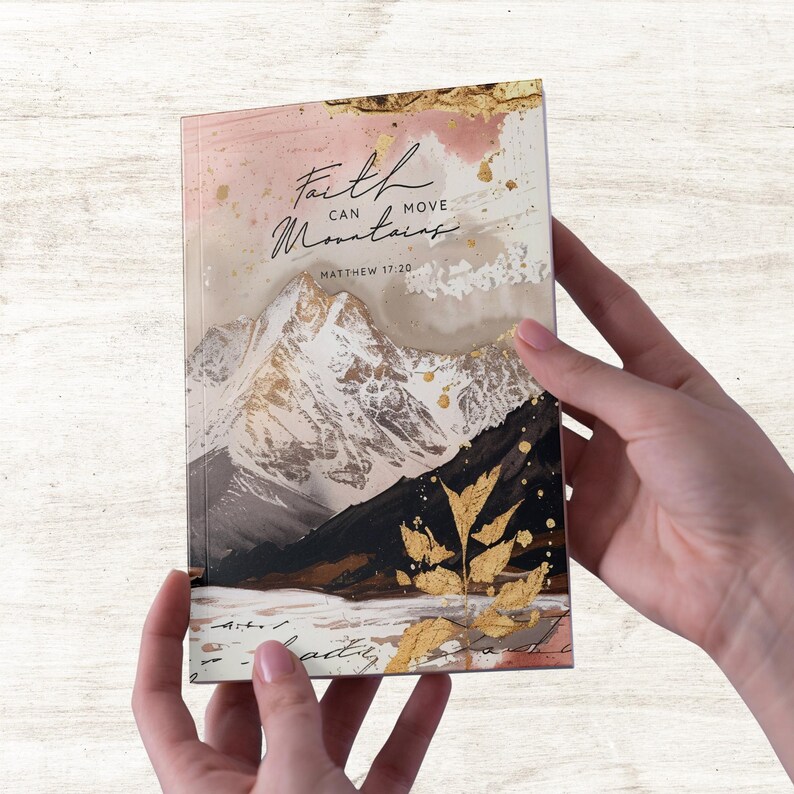 Prayer Journal Scripture Study, Faith Can Move Mountains Journal ...