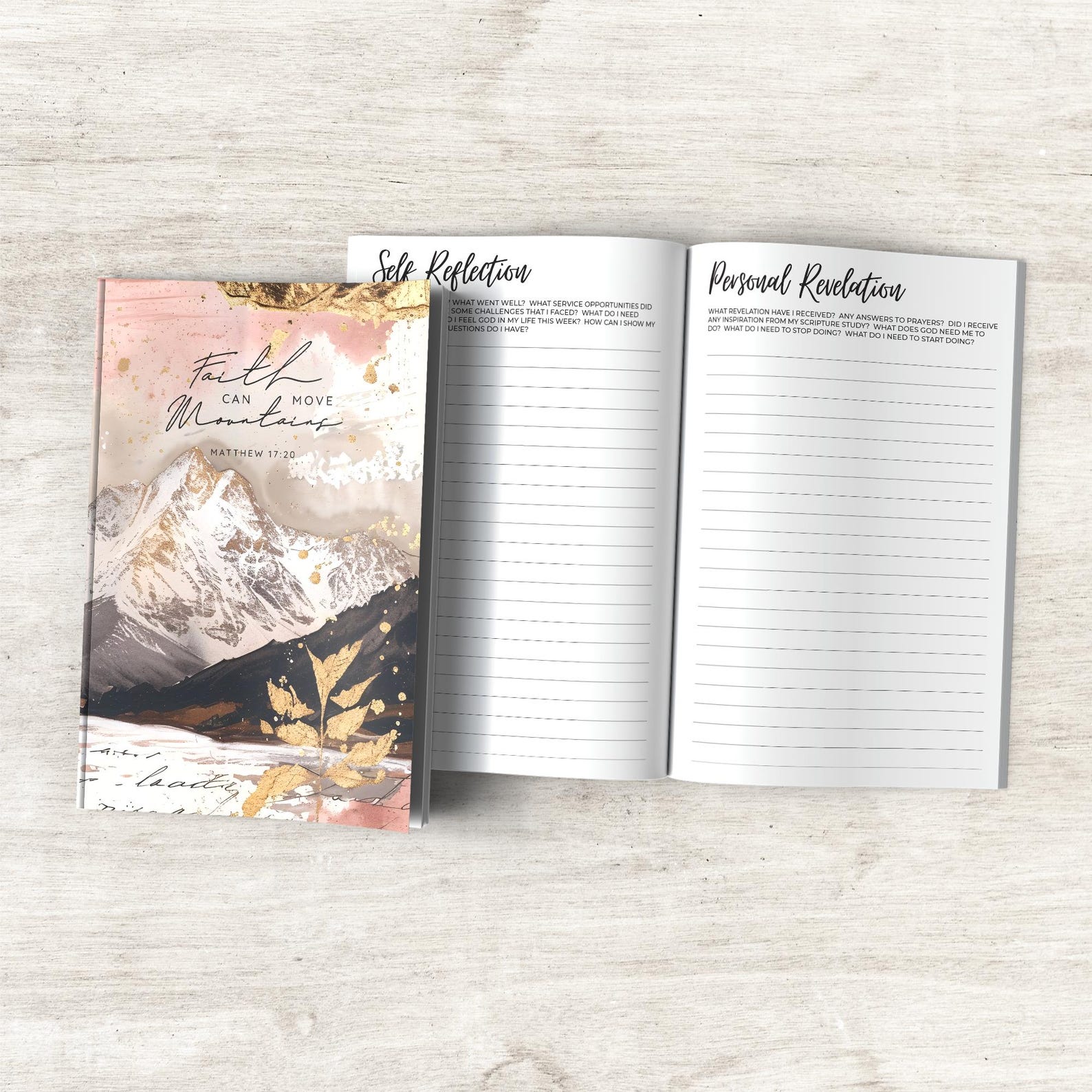 Prayer Journal Scripture Study, Faith Can Move Mountains Journal ...