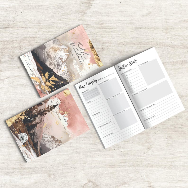 Prayer Journal Scripture Study, Faith Can Move Mountains Journal ...