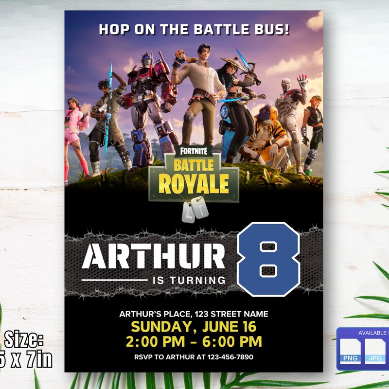 Fortnight Invitation - Etsy